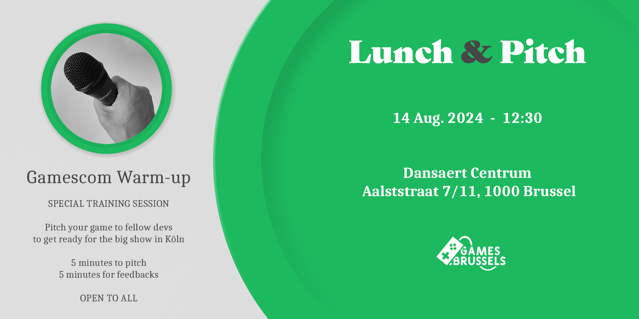 Lunch & Pitch - Games.brussels